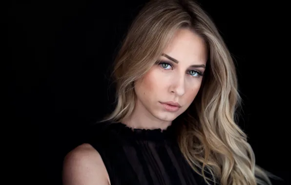 Download wallpaper model, portrait, makeup, hairstyle, blonde, black ...