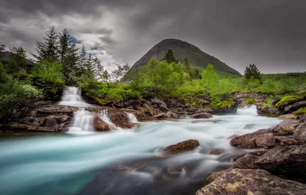 Wallpaper nature, river, mountain for mobile and desktop, section ...