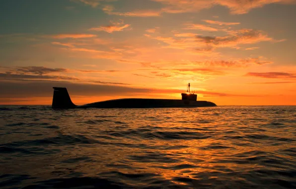 Wallpaper underwater, cruiser, atomic, Navy, cipher Borey, Yuri ...