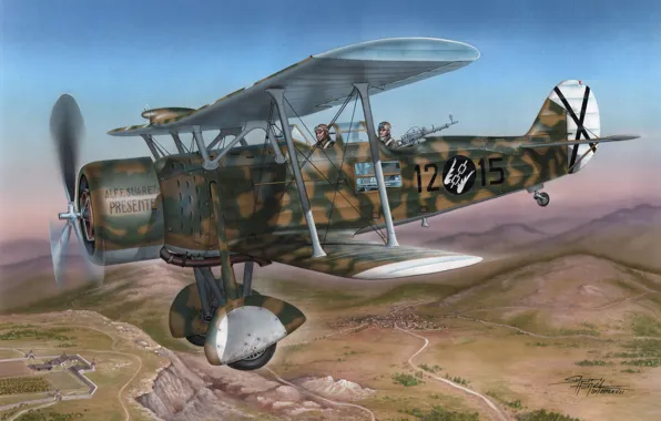 Wallpaper Biplane, Italy, Regia Aeronautica, teaching and training ...