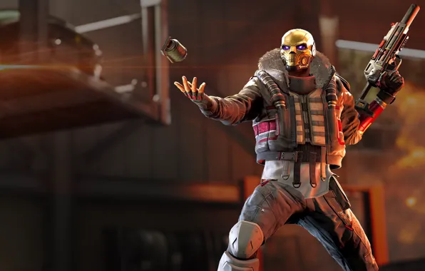 Wallpaper background, pomegranate, mask, jacket, game, character, Dima ...