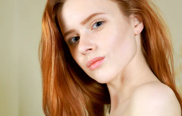 Wallpaper look, face, model, redhead, Bella Milano for mobile and ...