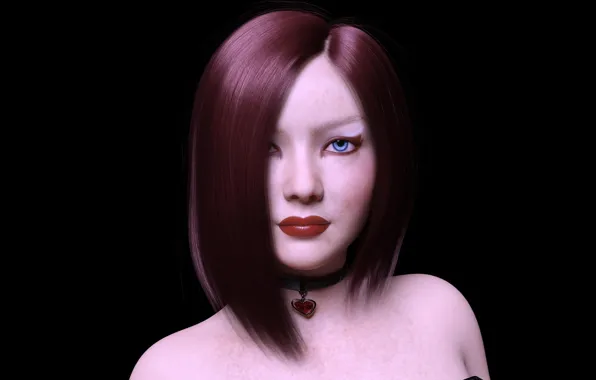 Wallpaper Look Girl Model For Mobile And Desktop Section рендеринг