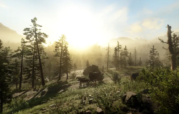 Download wallpaper landscape, the game, Red Dead Redemption II, section ...