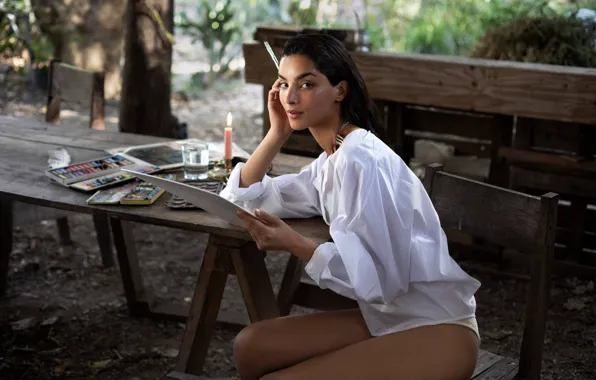 Download wallpaper Girl, Look, Brunette, Tindi Mar, The Guavas ...