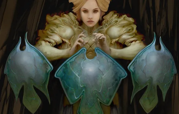 Wallpaper girl, fantasy, art, shield, Allen Williams images for desktop ...