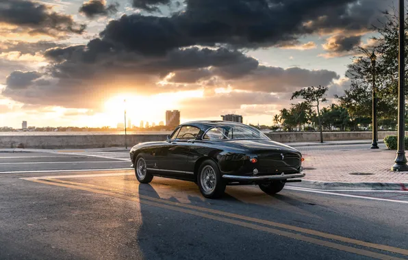 Wallpaper auto, the sky, sunset, dawn, Ferrari for mobile and desktop ...