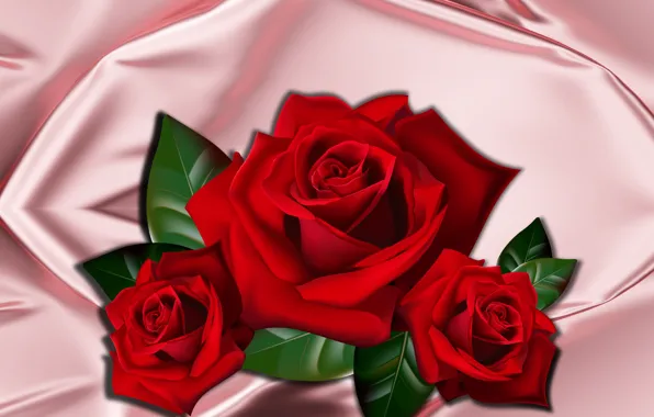 Wallpaper design, silk, roses, red & gold for mobile and desktop ...