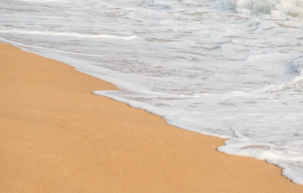 Download wallpaper sand, sea, wave, beach, summer, shore, summer, beach ...