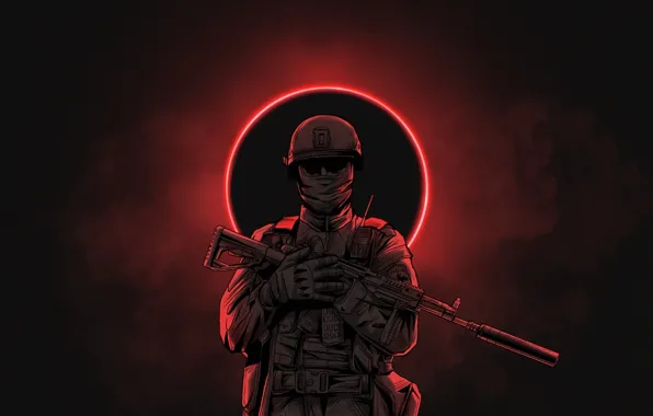 Wallpaper Russia, Fighter, Art, Mercenary, Russian mercenary for mobile ...