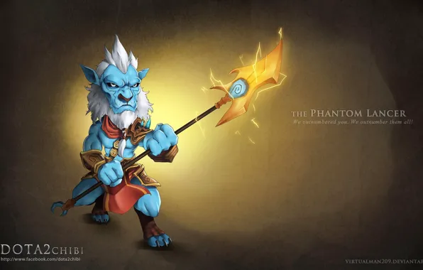 Download wallpaper lancer, chibi, dota 2, virtualman209, phantom lancer ...
