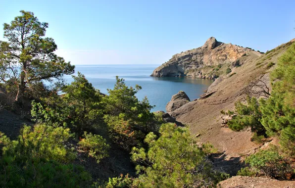 Wallpaper sea, summer, landscape, mountains, Crimea for mobile and ...