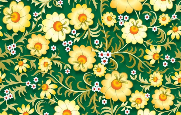 Download wallpaper Flowers, pattern, pattern, seamless, Floral ...