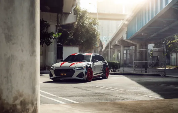 Wallpaper Red, Black, White, RS6 for mobile and desktop, section audi ...