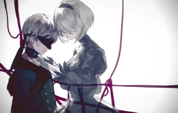 Wallpaper cyborg, two, Nier Automata for mobile and desktop, section ...