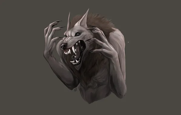 Wallpaper eyes, face, fear, monster, mouth, mane, claws, fangs images ...