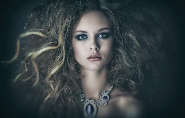 Wallpaper decoration, portrait, makeup, sponge, Victoria Marchenko ...