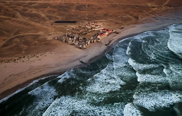 Wallpaper sea, shore, Namibia for mobile and desktop, section природа ...