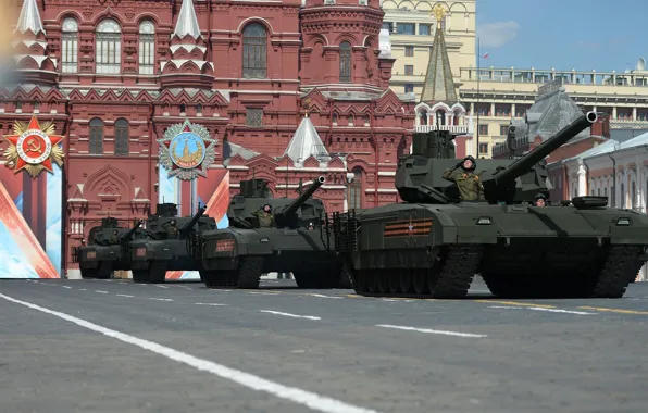 Wallpaper Victory Day, Red Square, May 9, Armata, Rehearsal for mobile ...