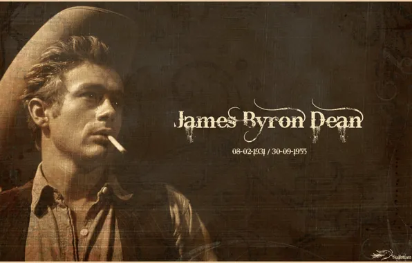 Wallpaper hat, cigarette, actor, James Byron Dean for mobile and ...