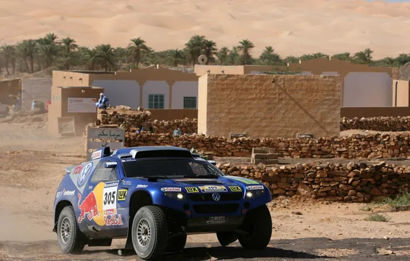 Wallpaper desert, Volkswagen, oasis, Touareg Race for mobile and ...