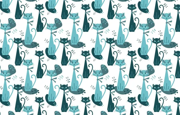 Wallpaper cat, background, texture, art, children's for mobile and ...