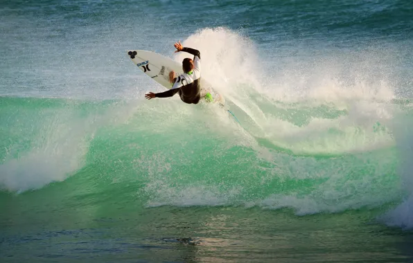 Wallpaper sea, squirt, wave, surfer, surfing, sea, surf, splash for ...