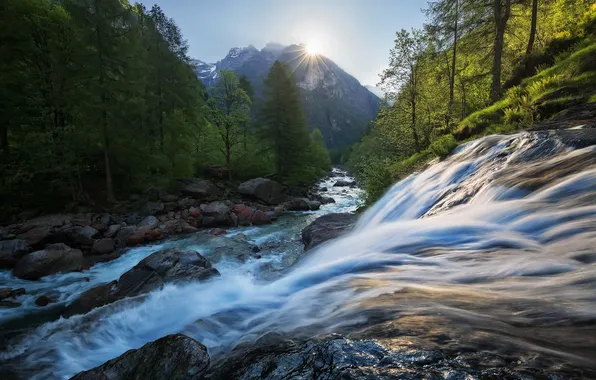 Wallpaper summer, mountains, river for mobile and desktop, section ...