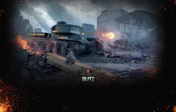 Wallpaper Fire, Iron, Trunk, Flame, Tanks, Panther, World of Tanks ...