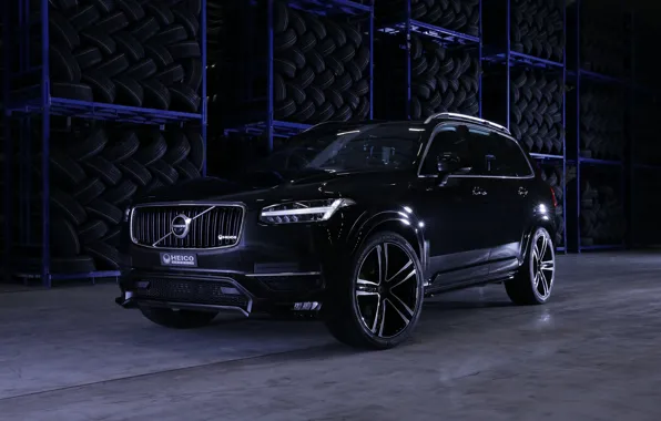 Wallpaper black, Volvo, SUV, Black, XC90, Volvo, crossover, Heico ...