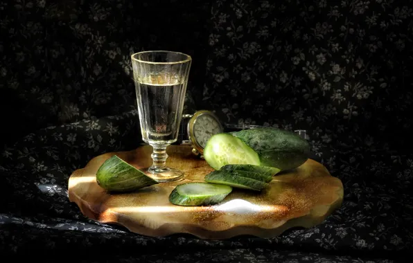 Wallpaper holiday, cucumber, stack, vodka, salt, appetizer for mobile ...