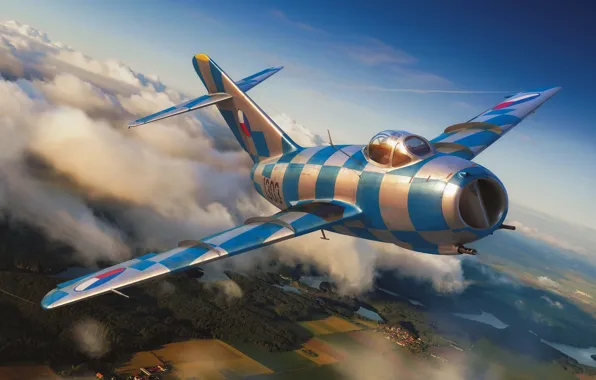 Wallpaper fighter, The MiG-15, Czechoslovakia, Adam Tooby, Mikoyan MiG ...