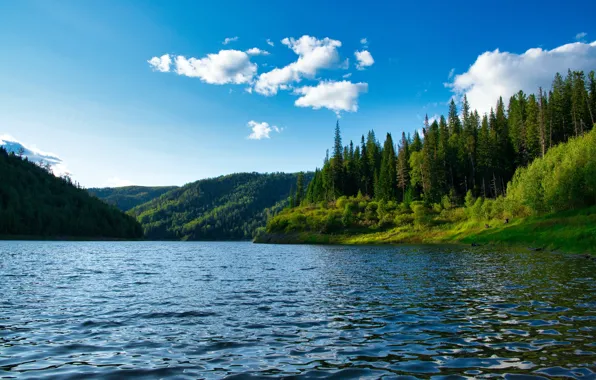 Wallpaper Nature, Clouds, Sky, Wood, Water, Sea, Trees, Alexander ...