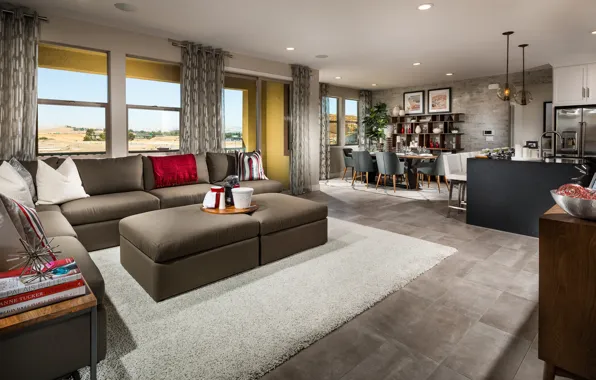 Wallpaper interior, kitchen, living room, dining room, Harmony Plan ...