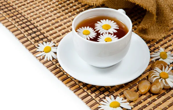 Wallpaper tea, chamomile, Cup, drink for mobile and desktop, section ...