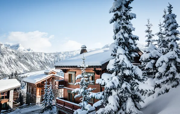 Wallpaper Home, Mountains, Snow, Europe, Europe, French Alps, Ski ...