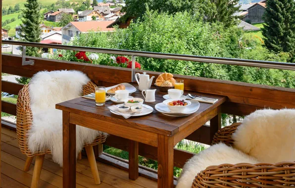 Wallpaper berries, coffee, Breakfast, juice, Switzerland, oatmeal ...