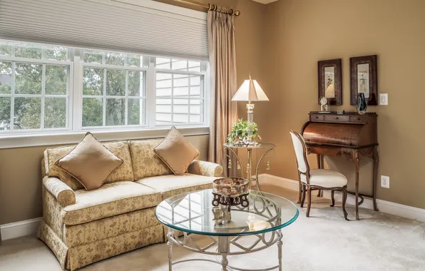 Wallpaper sofa, window, living room for mobile and desktop, section ...