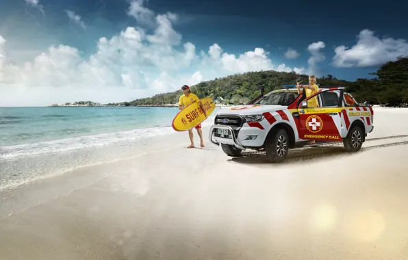 Wallpaper Ford, Sand, Sea, Girl, Ford, Coast, Male, Ford Ranger, The ...