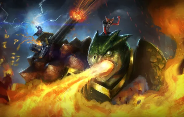 Wallpaper fire, turtle, art, shellrazer images for desktop, section ...