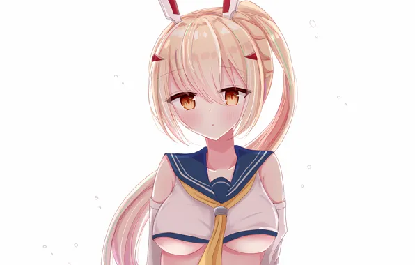 Wallpaper Girl Sexy Cleavage Long Hair Boobs Anime Ayanami Beautiful For Mobile And
