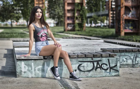 Wallpaper summer, look, face, style, model, hair, legs, Daniela for ...