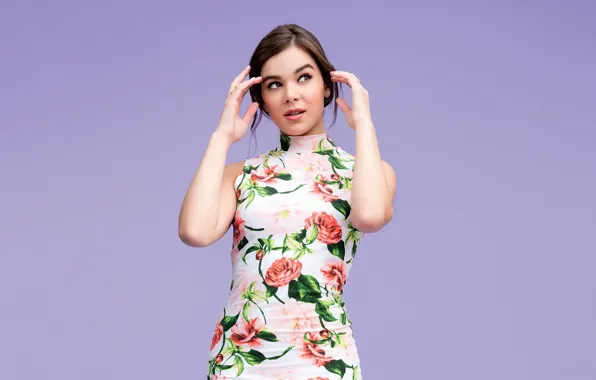 Wallpaper look, girl, pose, background, Hailee Steinfeld for mobile and ...