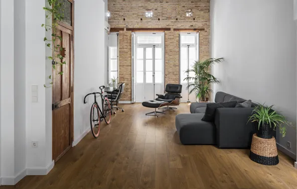 Wallpaper design, style, interior, living room, hidden loft, by Ambau ...