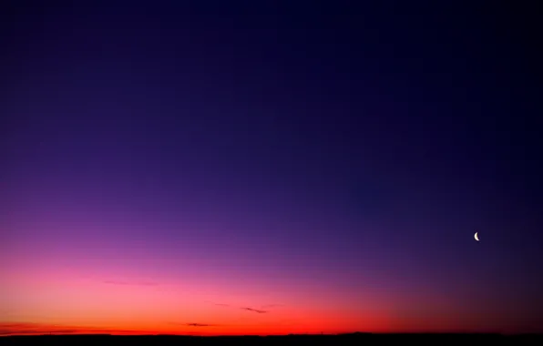 Wallpaper the sky, sunset, the moon, 152 images for desktop, section ...