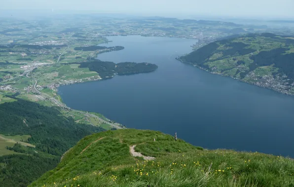 Download wallpaper Switzerland, mount Rigi, lake Zug, section ...