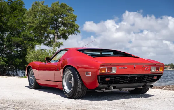 Wallpaper Lamborghini, lambo, Miura, rear view, Lamborghini Miura P400 ...