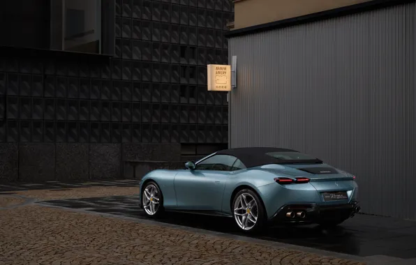 Wallpaper Ferrari, sports car, Roma, rear view, Ferrari Roma Spider ...