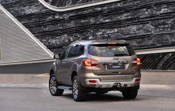 Wallpaper wall, Ford, the sidewalk, rear view, Everest, Limited, 4WD ...
