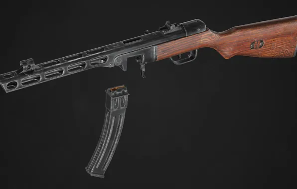 Wallpaper Russia, PPSH-41, Submachine gun Shpagina for mobile and desktop, section оружие ...